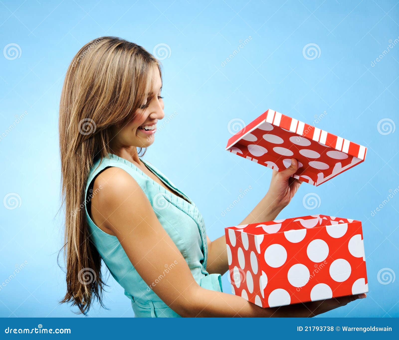Opening a present stock photo. Image of receive, friendly - 21793738