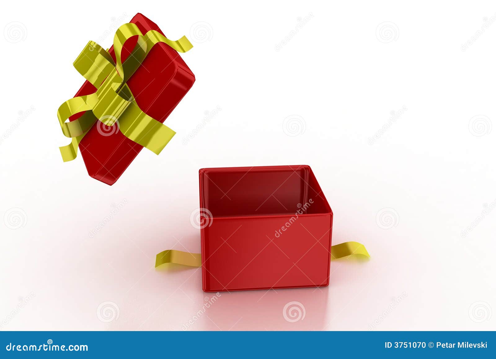Opening of red present stock illustration. Illustration of season - 3751070