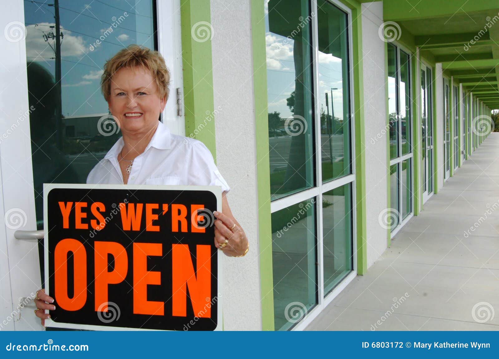 Opening retail shop stock photo. Image of woman, smiles - 6803172