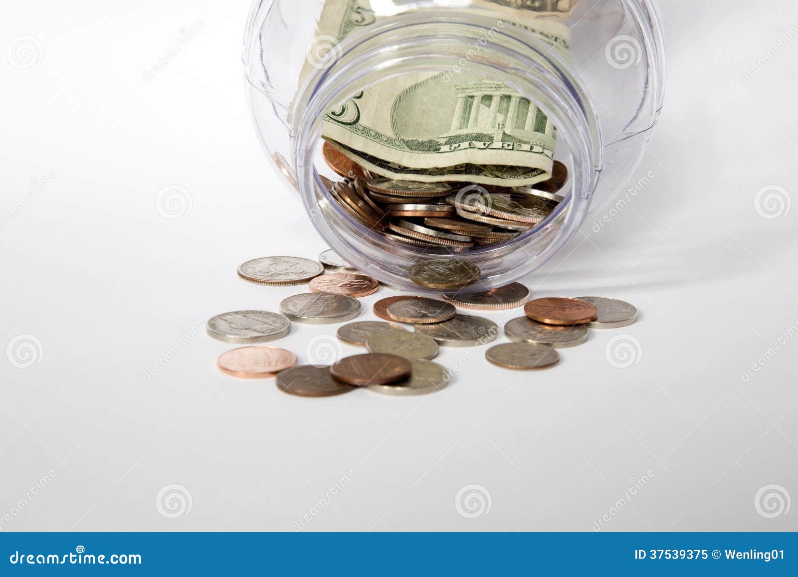 Opening saving jar stock image. Image of finance, cents - 37539375