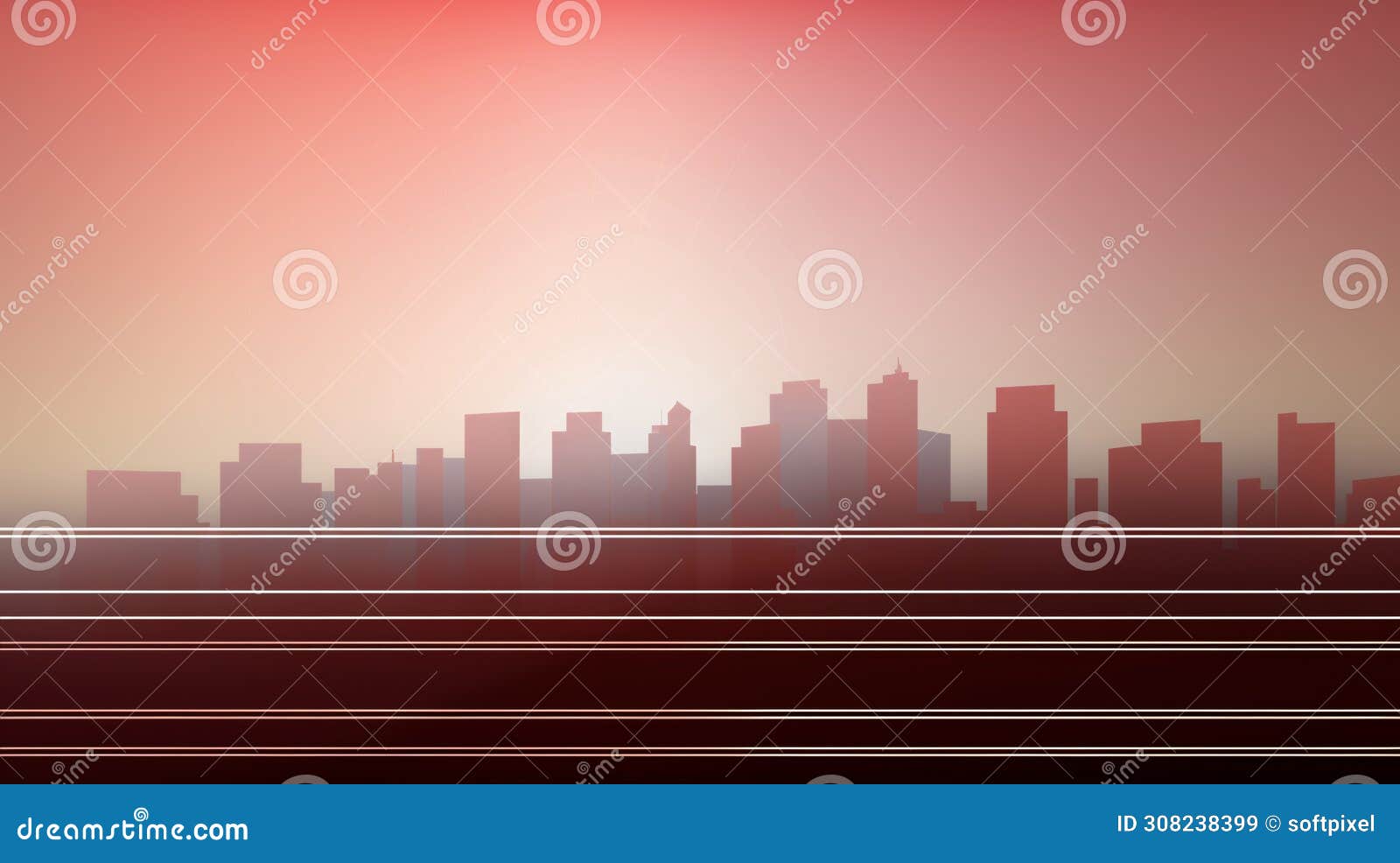 Opening Sequence News Backdrop Template Flat Style Illustration Stock ...