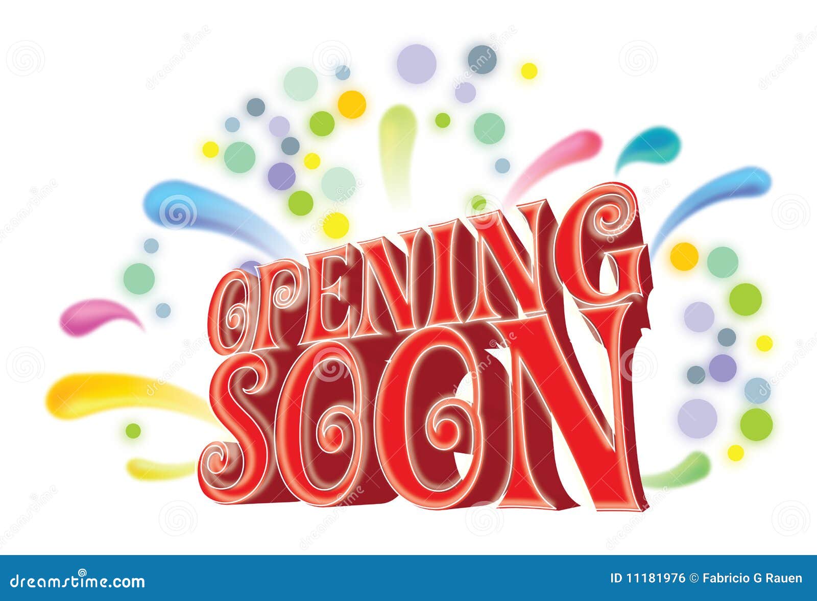 Opening soon graphic stock vector. Illustration of colours - 11181976