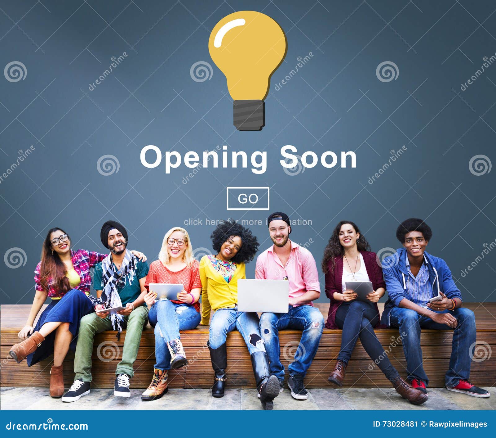 Opening Soon Launch Welcome Advertising Commercial Concept Stock Image ...