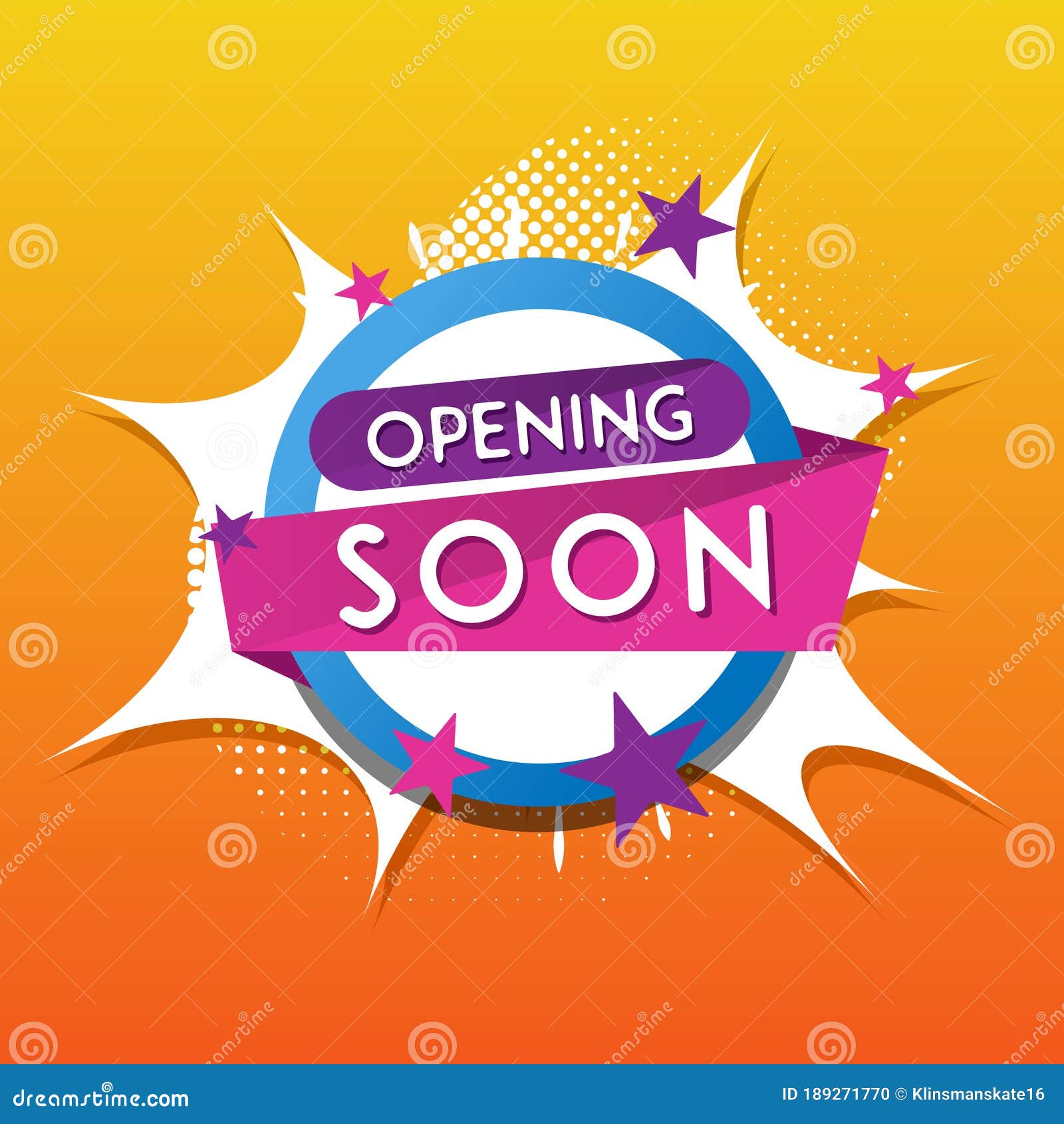 Opening Soon Pop Art Vector Design for Business Promotion Stock ...