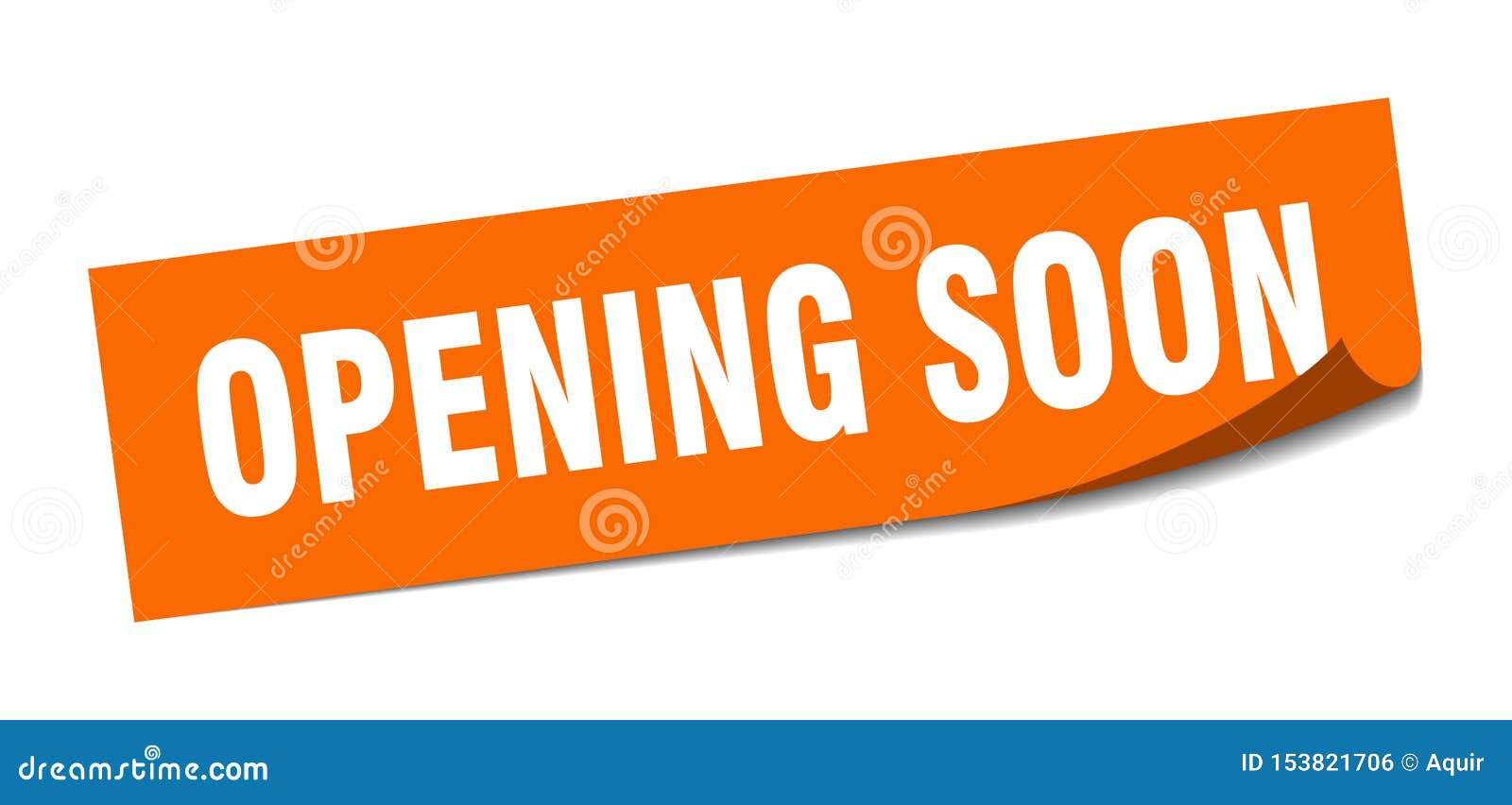 Opening soon sticker. stock vector. Illustration of peel - 153821706