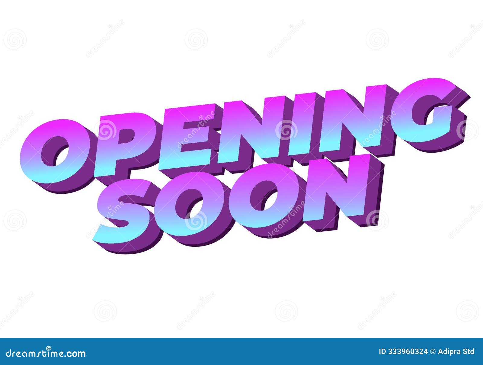 Opening Soon. Text Effect in 3D Style with Good Colors Stock Vector ...