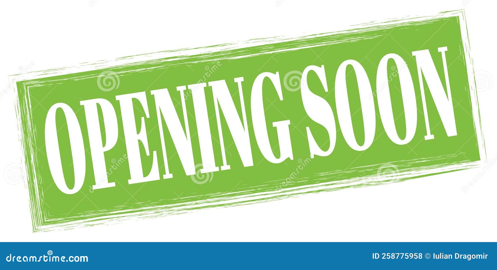 OPENING SOON Text Written on Green Stamp Sign Stock Illustration ...