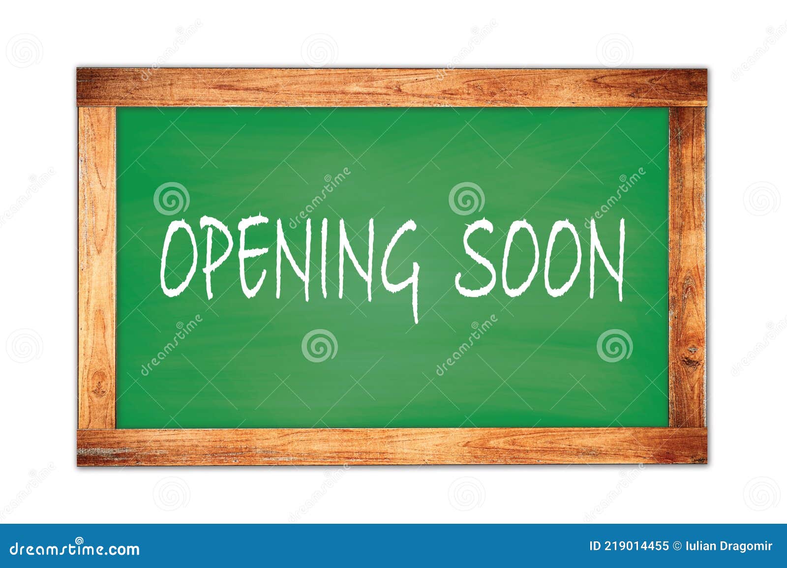 OPENING SOON Text Written on Green School Board Stock Illustration ...