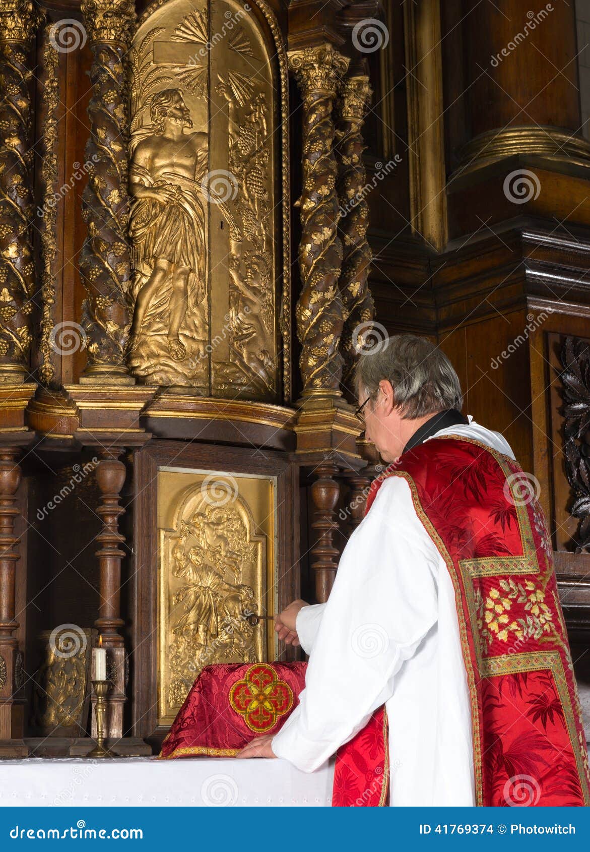 Opening the tabernacle stock photo. Image of christian - 41769374