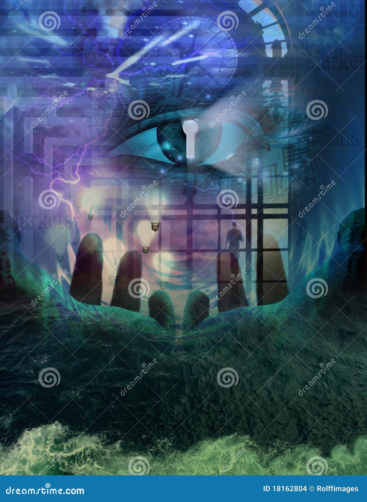 Opening to secrets stock illustration. Illustration of concepts - 18162804