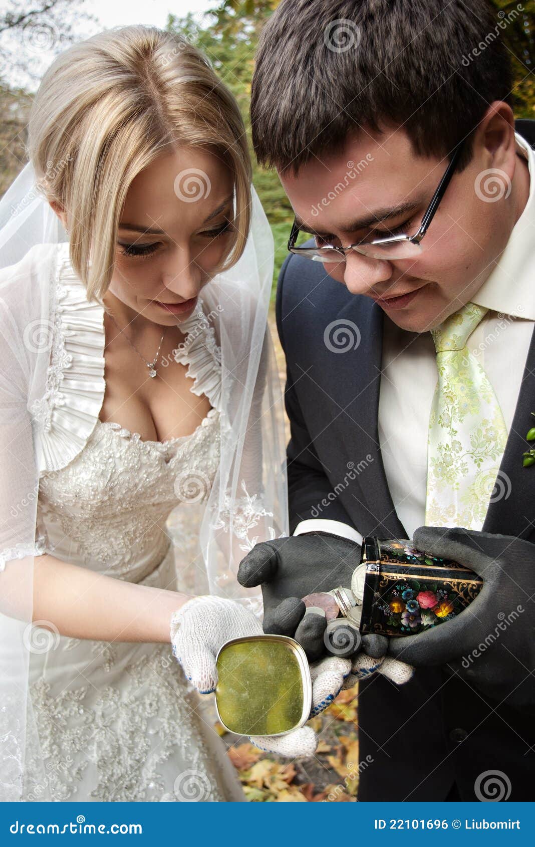 Opening a Treasure Box with Coins Stock Photo - Image of hide ...