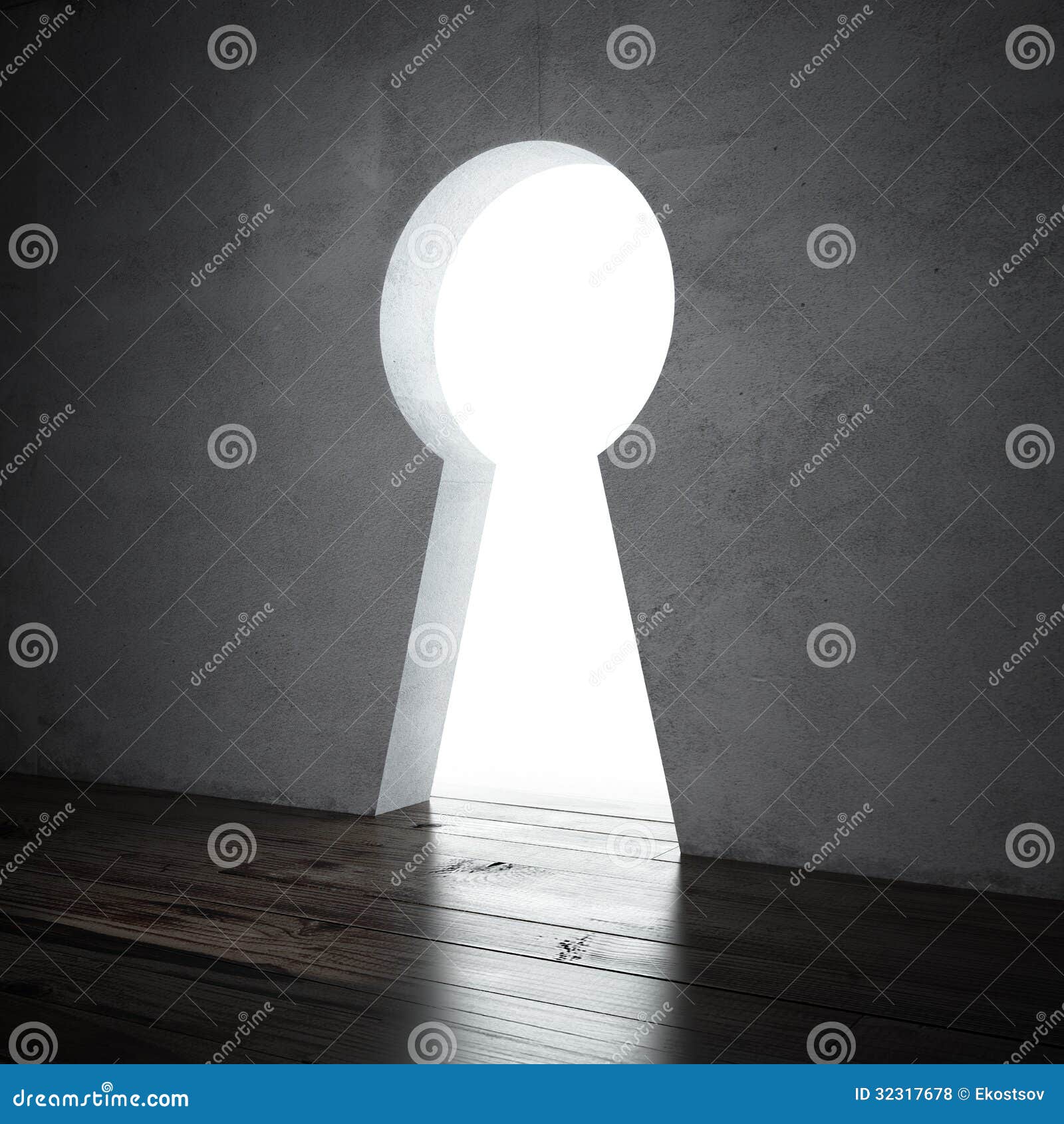 An Opening in a Wall in the Shape of a Keyhole Stock Illustration ...