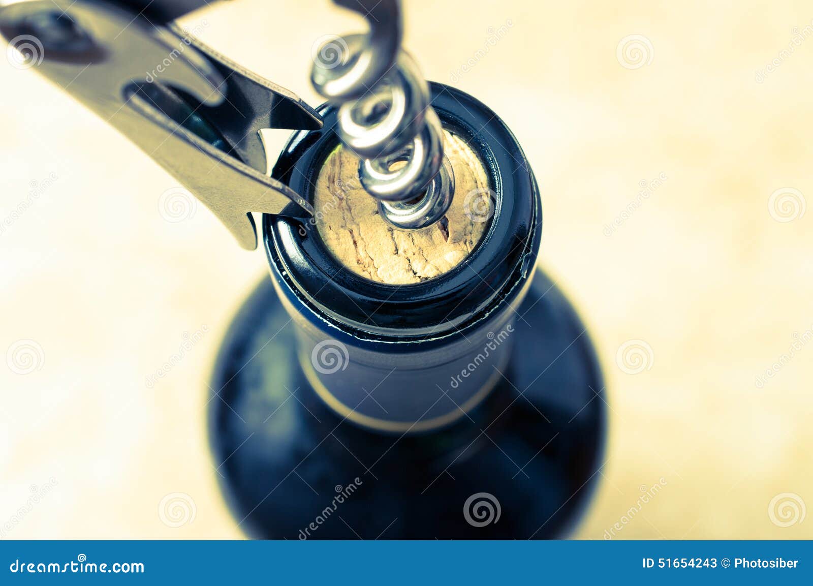 Opening a wine bottle stock image. Image of cork, opening - 51654243