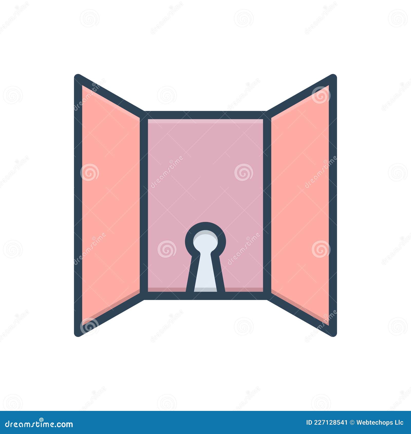 Color Illustration Icon for Openness, Door and Entrance Stock ...