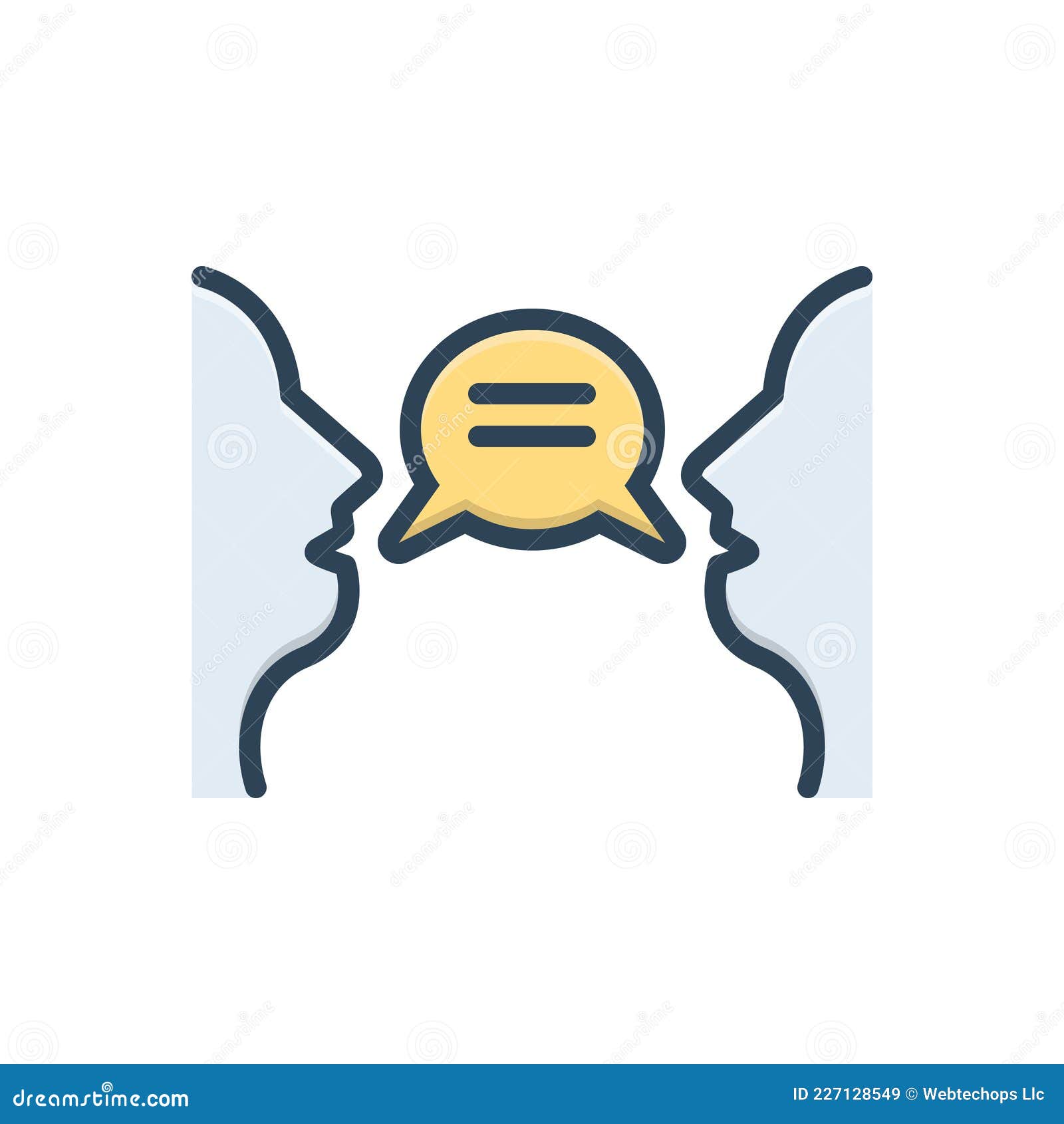 Color Illustration Icon for Openness, Talk and Conversastion Stock ...