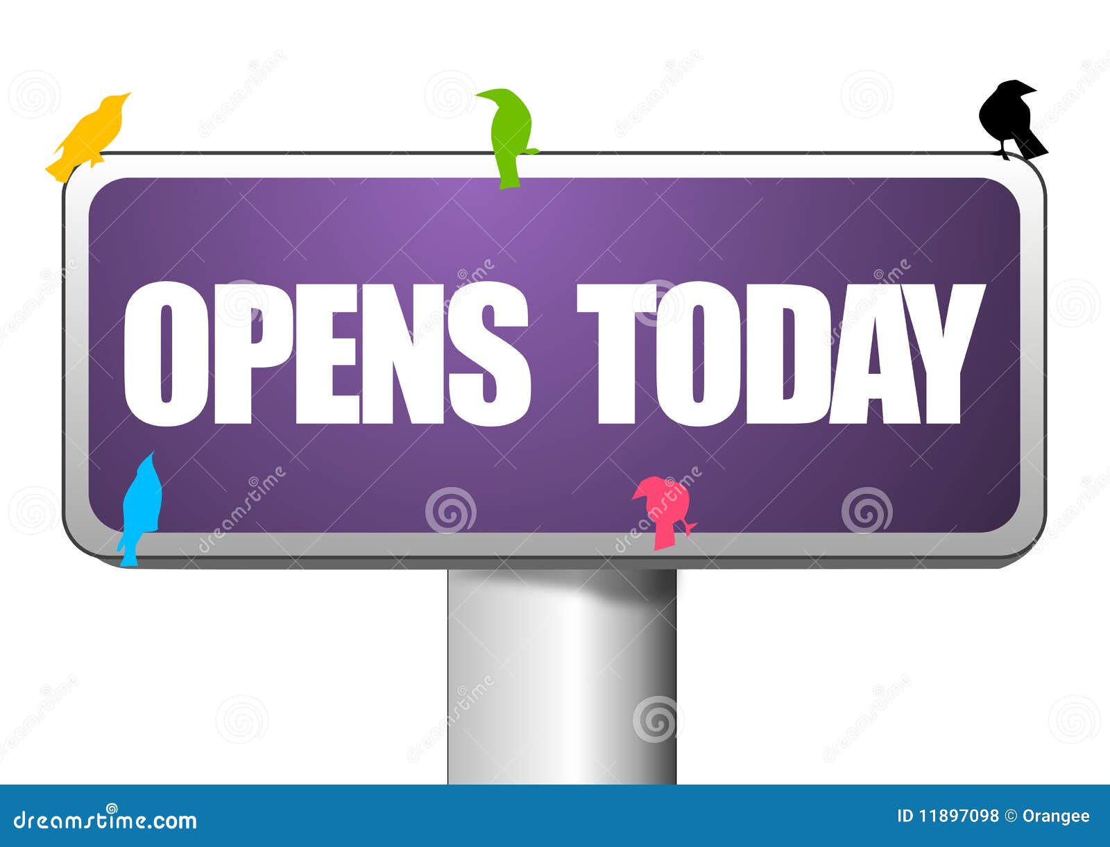 Opens today stock vector. Illustration of birth, mall - 11897098