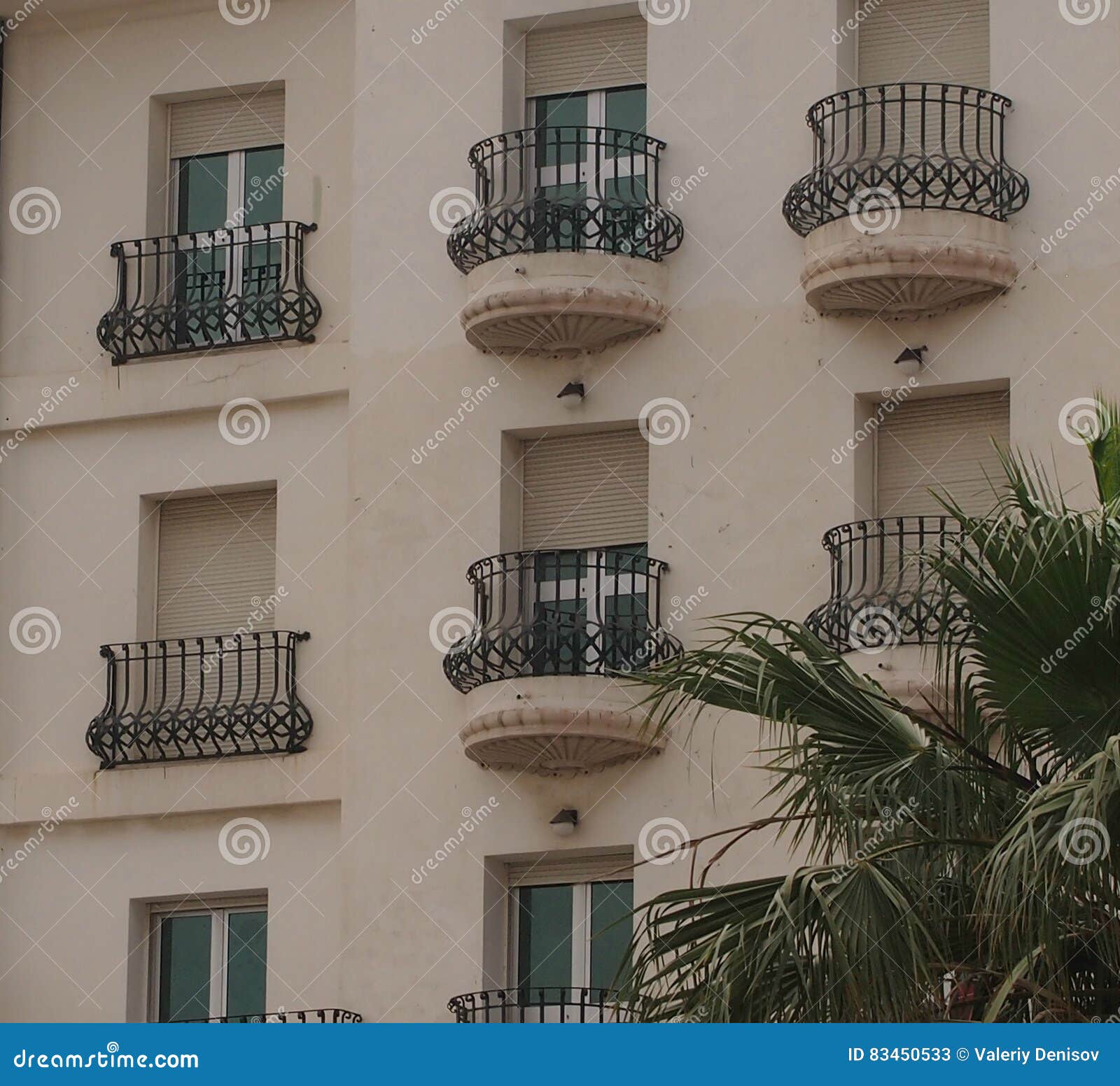 Openwork balconies stock image. Image of building, openwork - 83450533