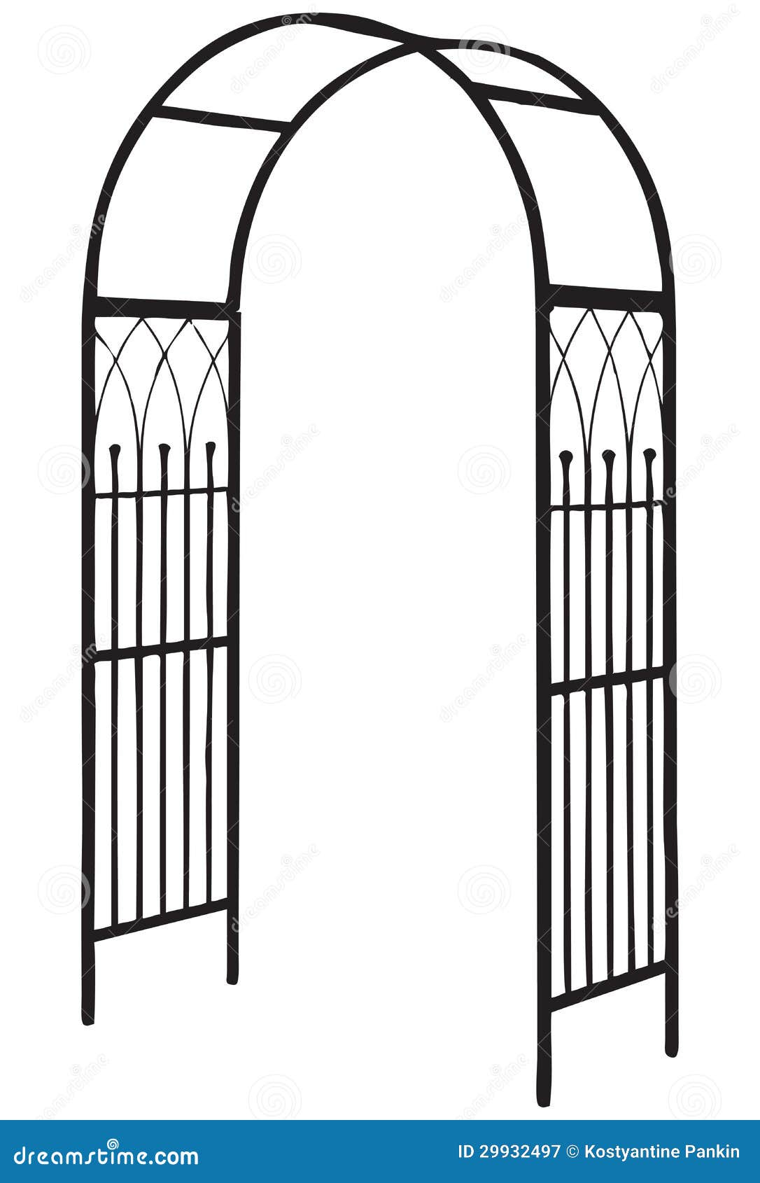 Arbor stock vector. Illustration of arch, landscape, climbing - 29932497