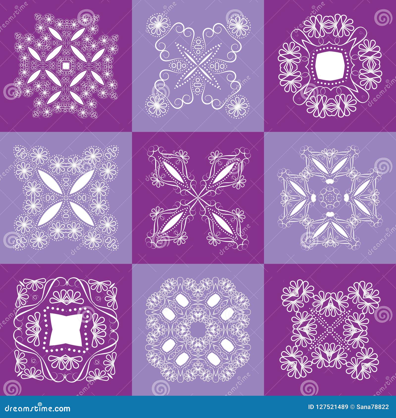 Openwork Element for Design, Napkin, Fabric. Vector Stock Vector ...