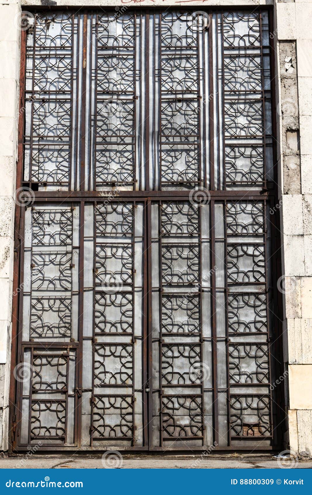 Openwork Gates in the Building Stock Image - Image of door, frame: 88800309
