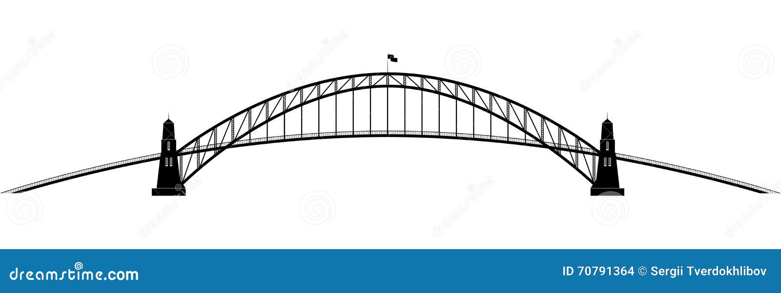 Openwork Arch Concrete Bridge. Transport Infrastructure. Connecting The ...