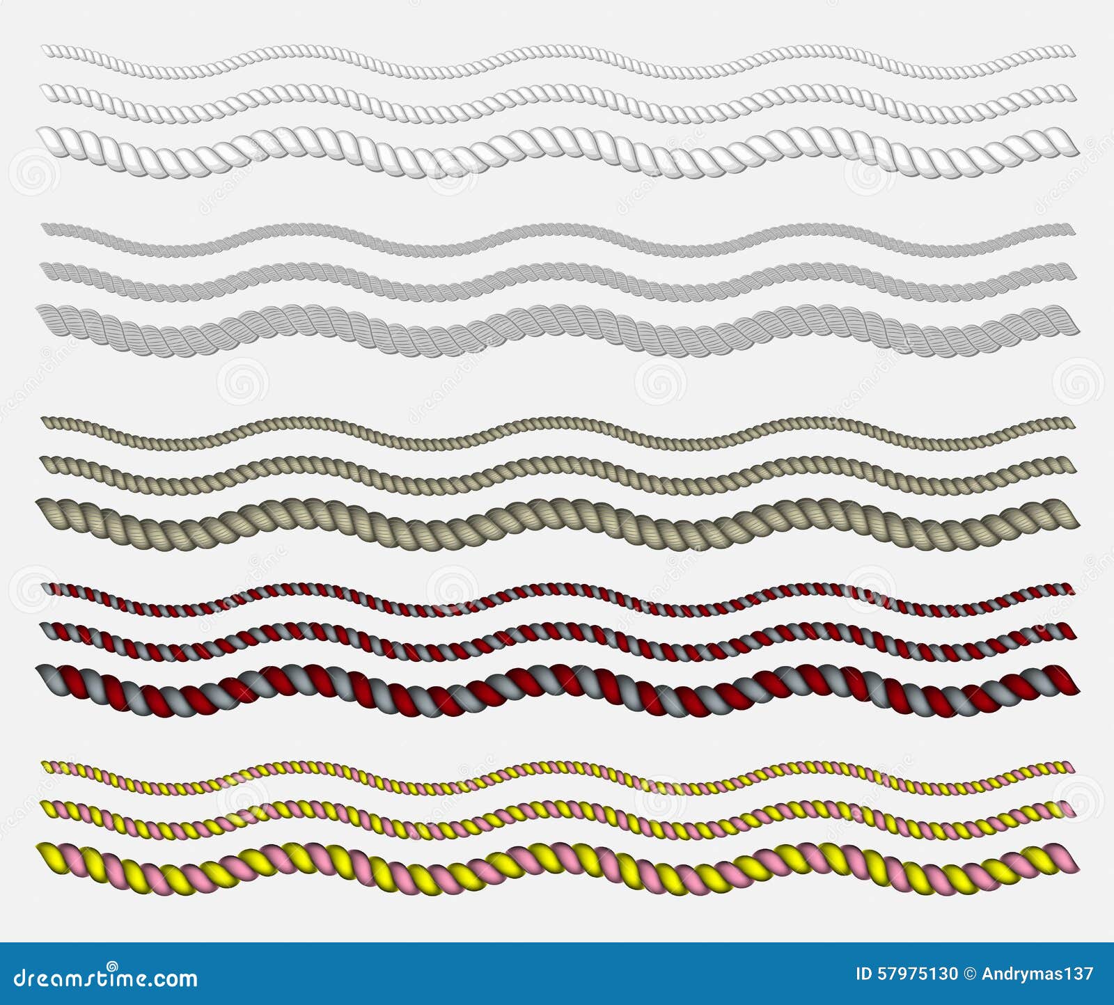 Ropes In Various Forms Cartoon Vector | CartoonDealer.com #24904549