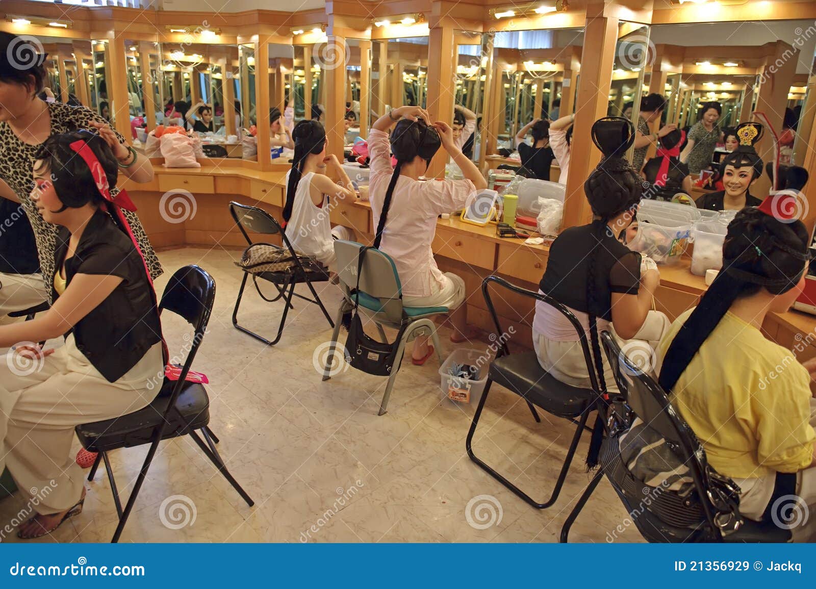 Opera Actress Painting Face at Backstage Editorial Stock Image - Image ...