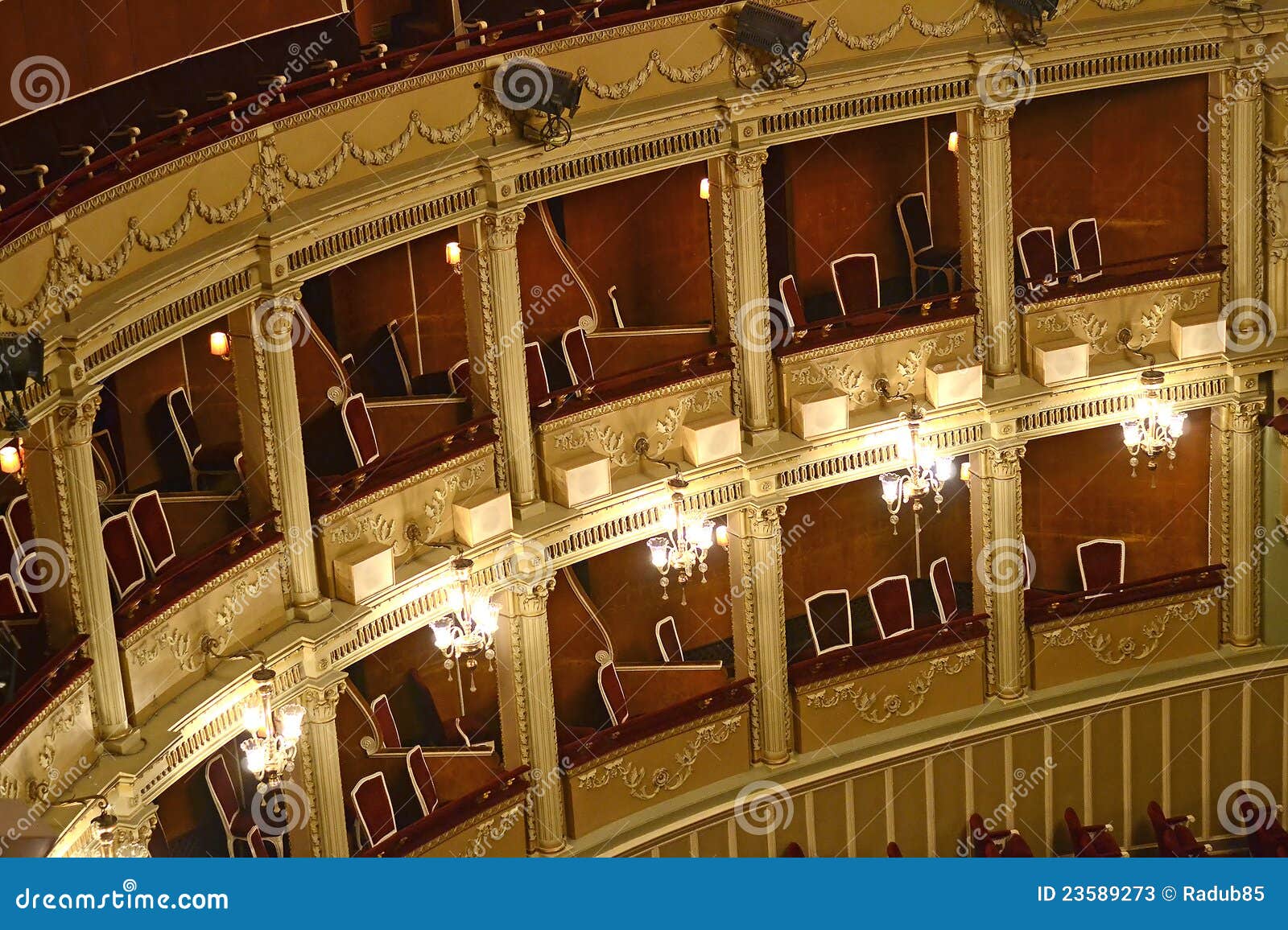 Opera Balcony stock image. Image of auditorium, entertainment - 23589273