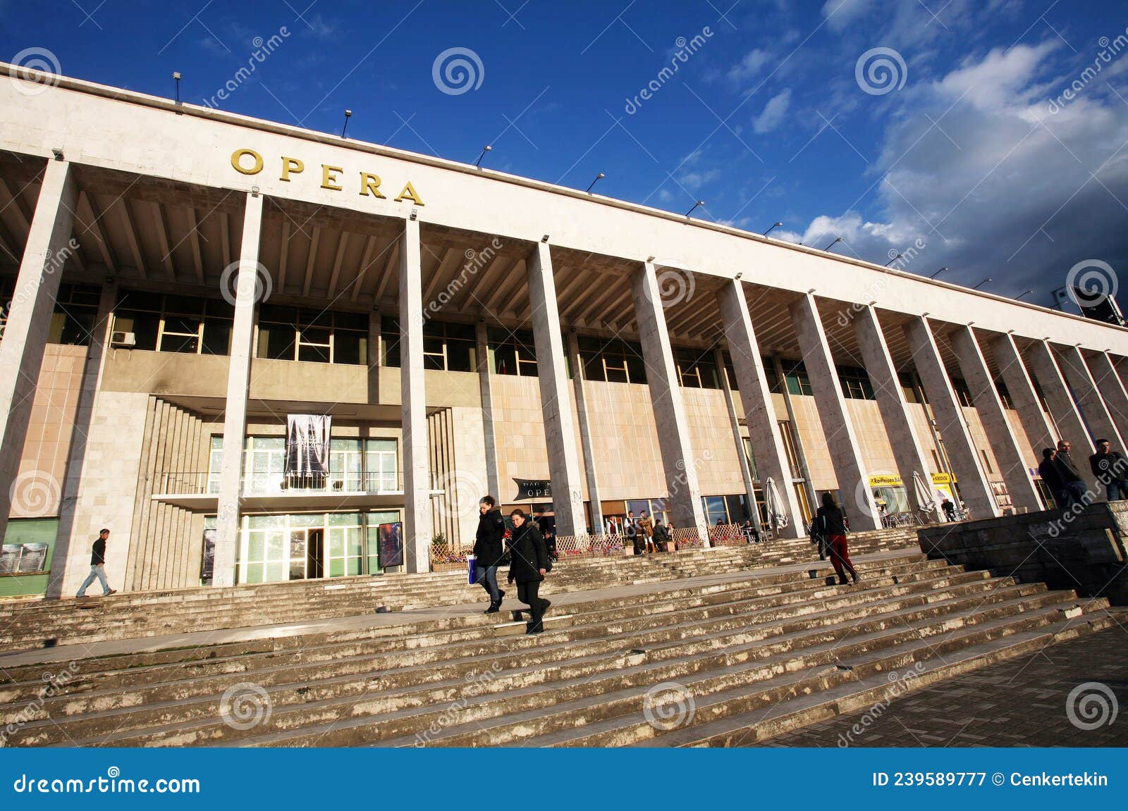 Opera Building in Skanderbeg Square in Tirana Editorial Photography ...