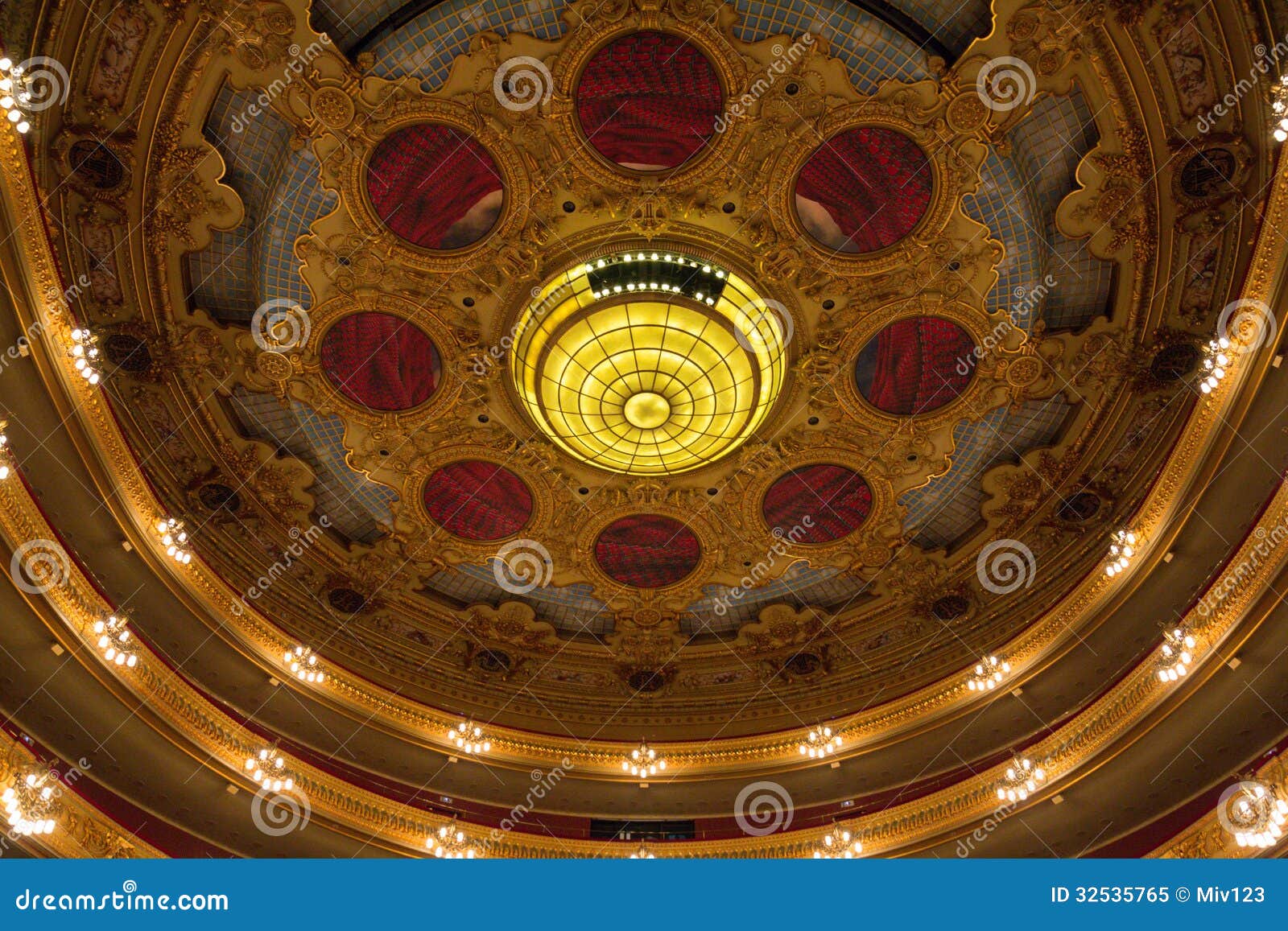 Opera ceiiling stock image. Image of auditorium, opera - 32535765