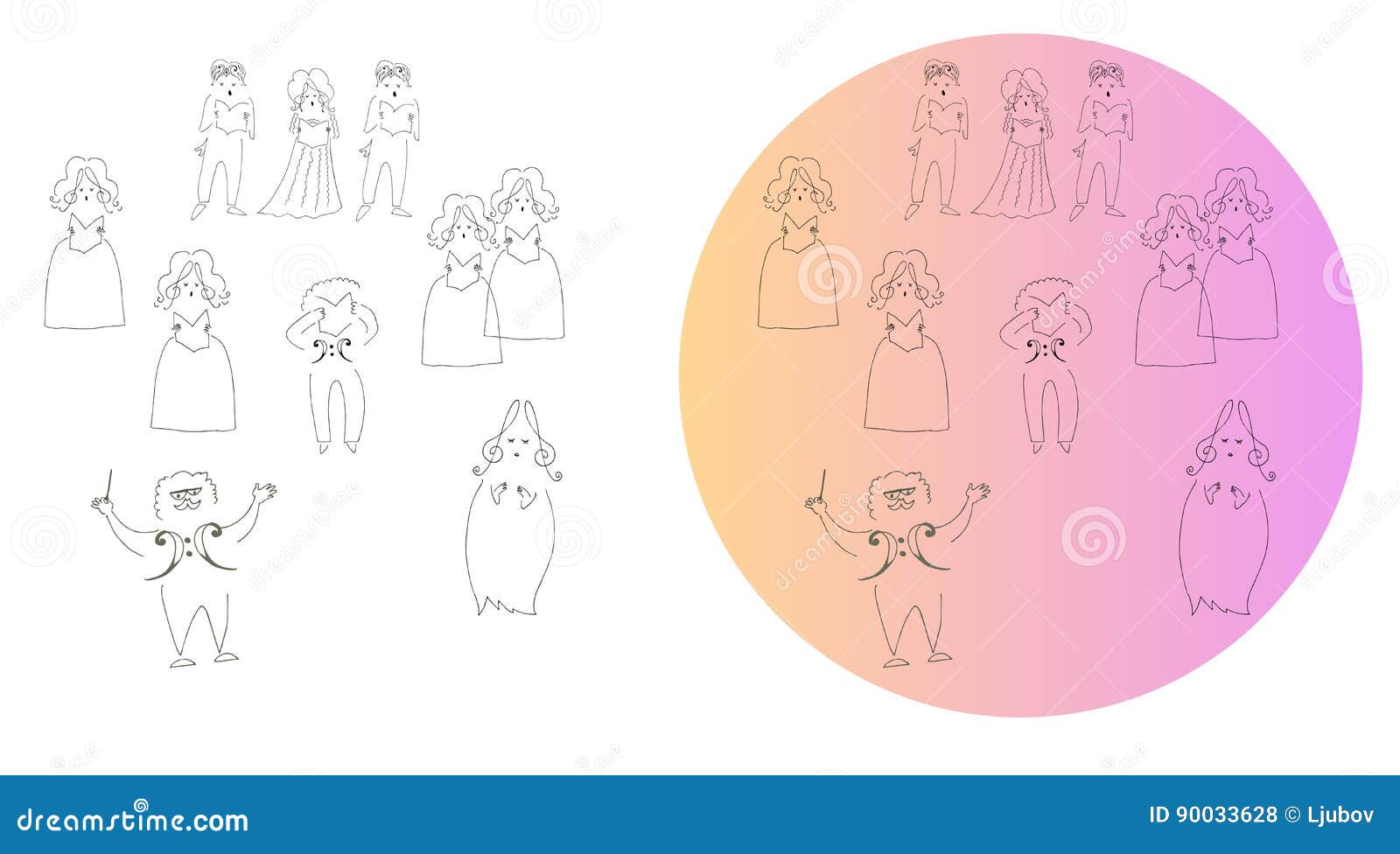 Opera. Cute Cartoon Illustration Stock Vector - Illustration of cartoon ...