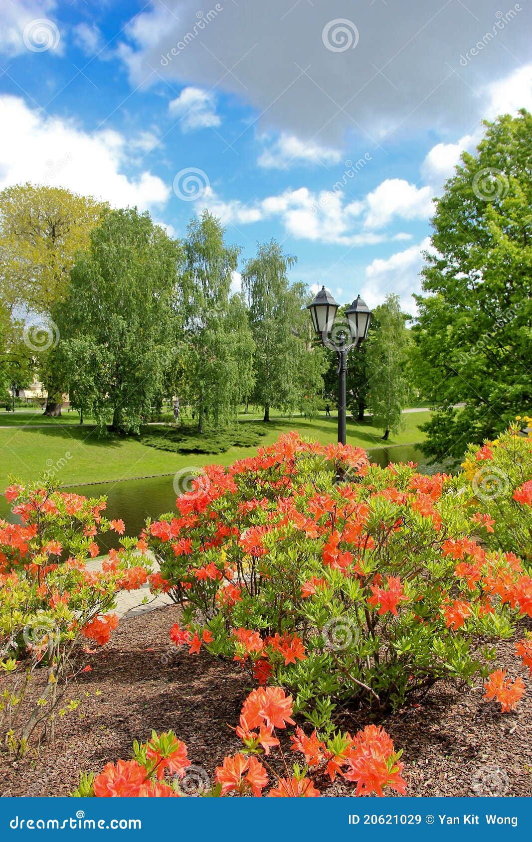 Opera Garden in Riga, Latvia Stock Image - Image of cloud, bush: 20621029