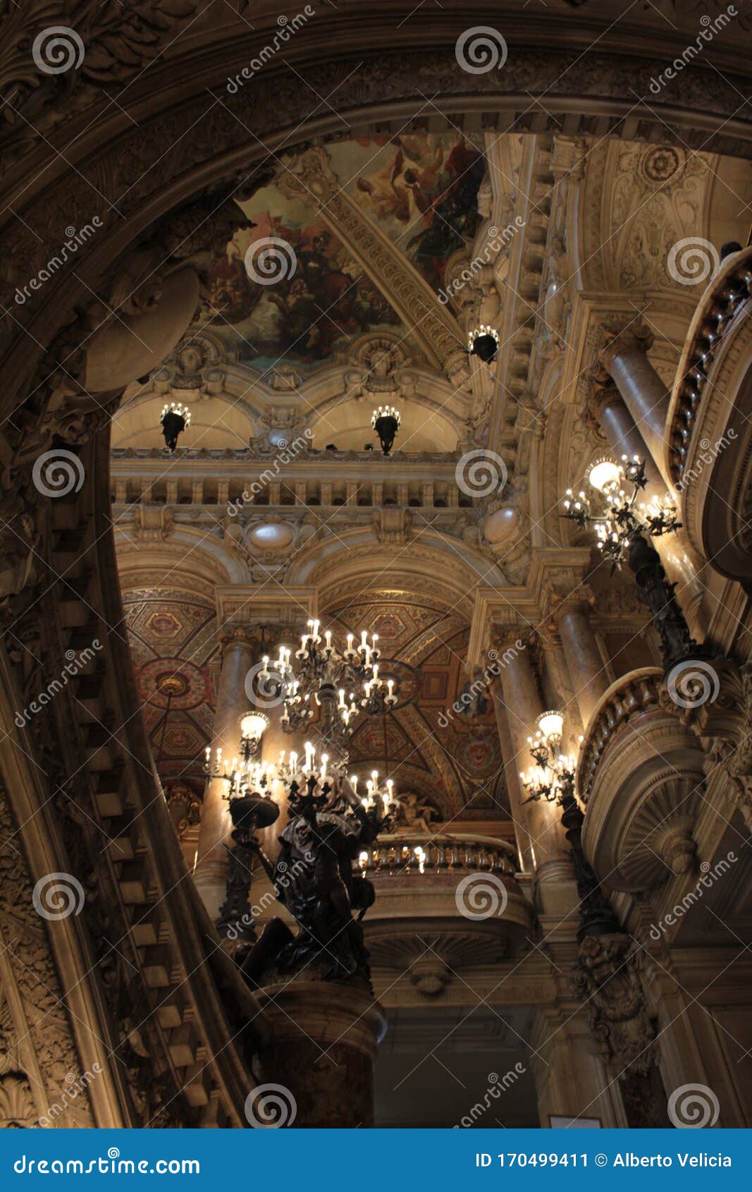 Opera Garnier Ceilings Paris Stock Image - Image of paintings, garden ...