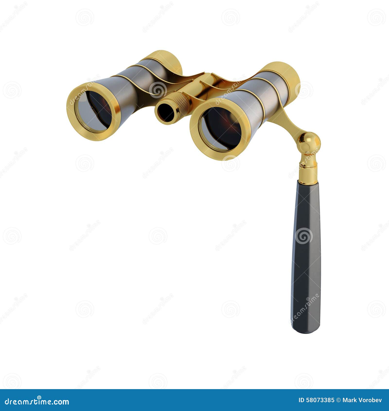 Opera Glasses Isolated on White Background Stock Illustration ...