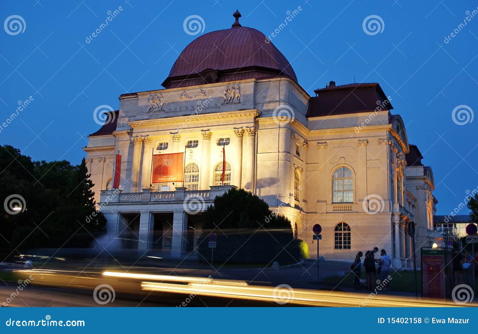 Opera-Graz stock photo. Image of musik, light, styriafacade - 15402158