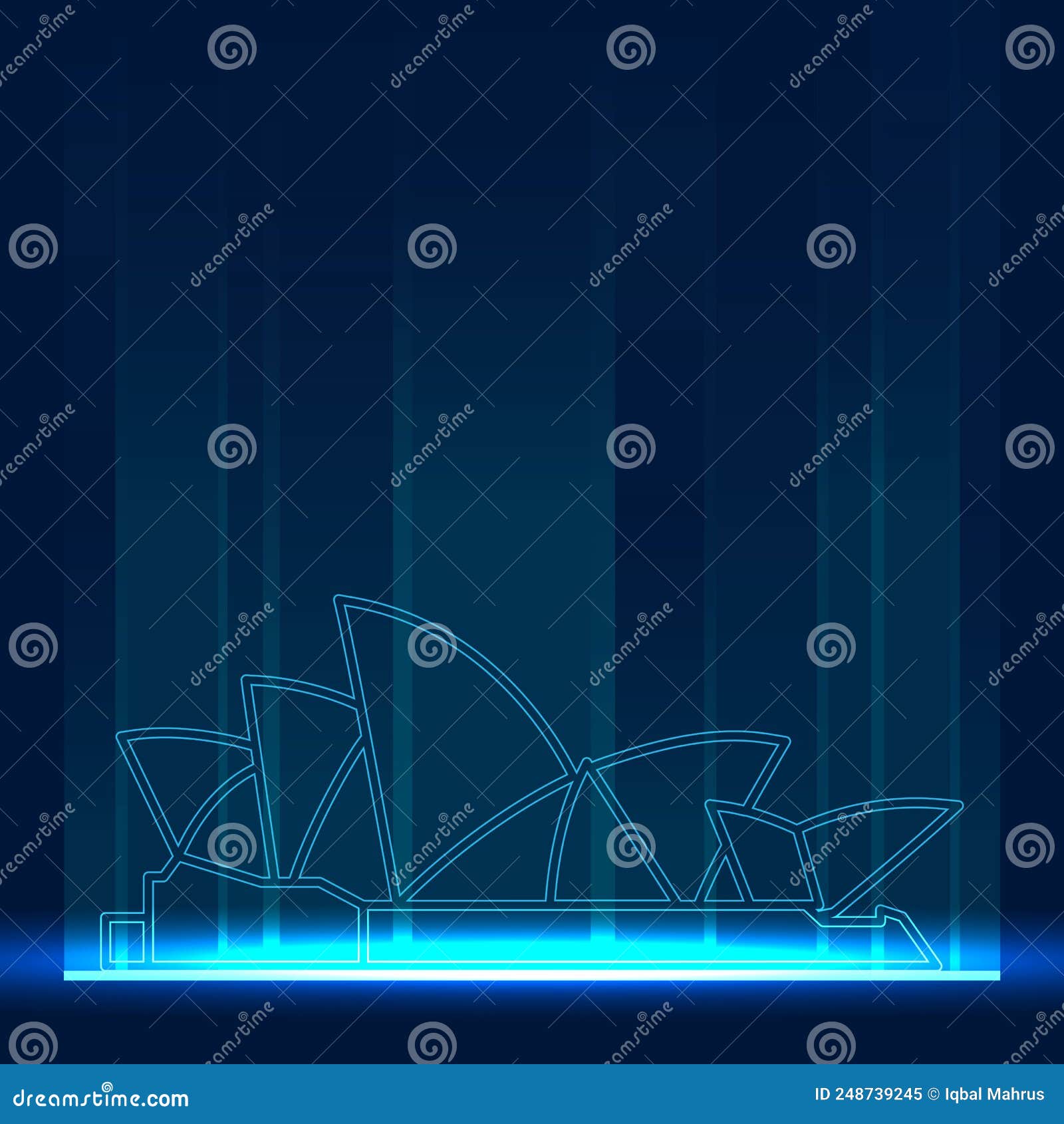 Opera House Australia Icon in Glowing Version Editorial Image ...