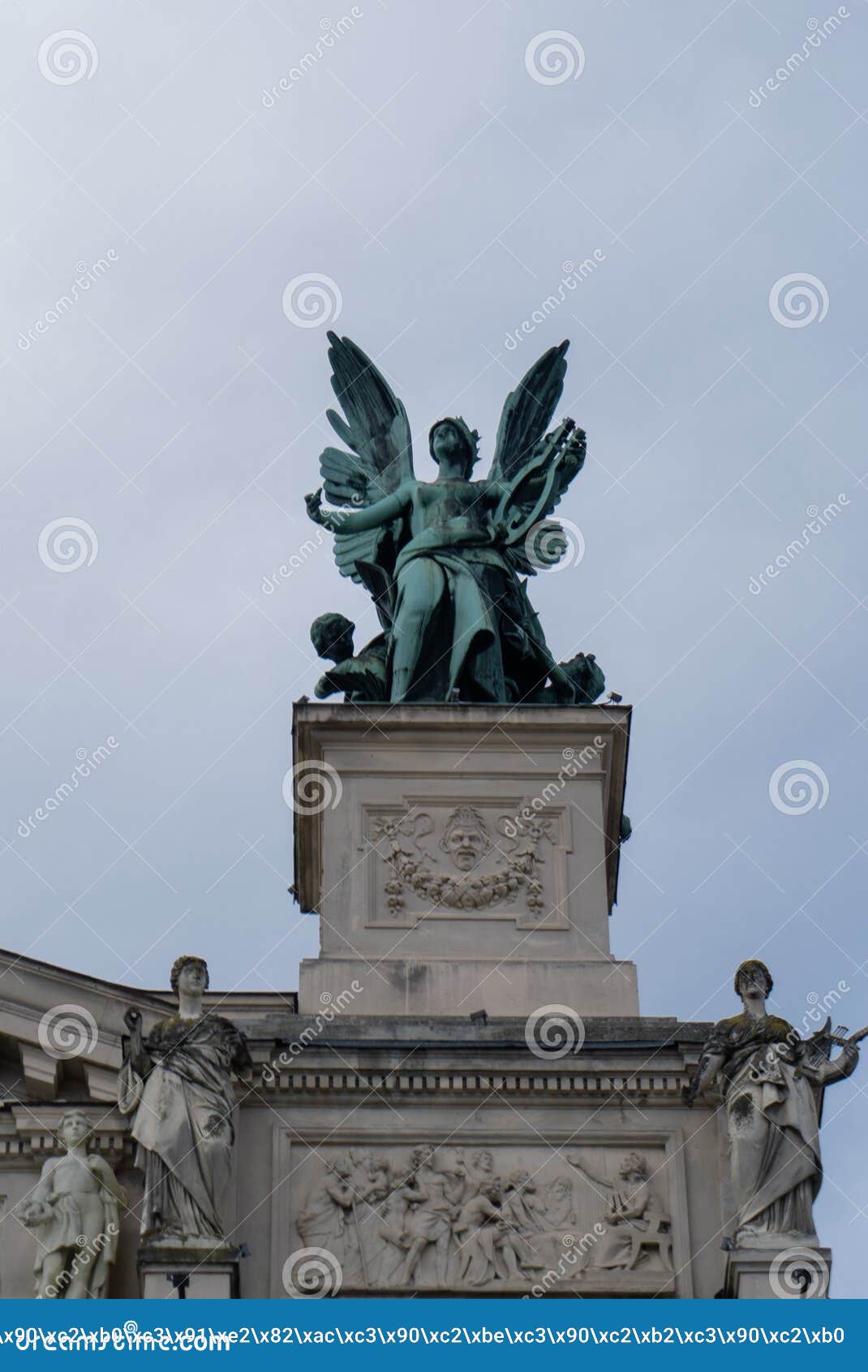 Figures on the Building of the Opera Theater Stock Photo - Image of ...