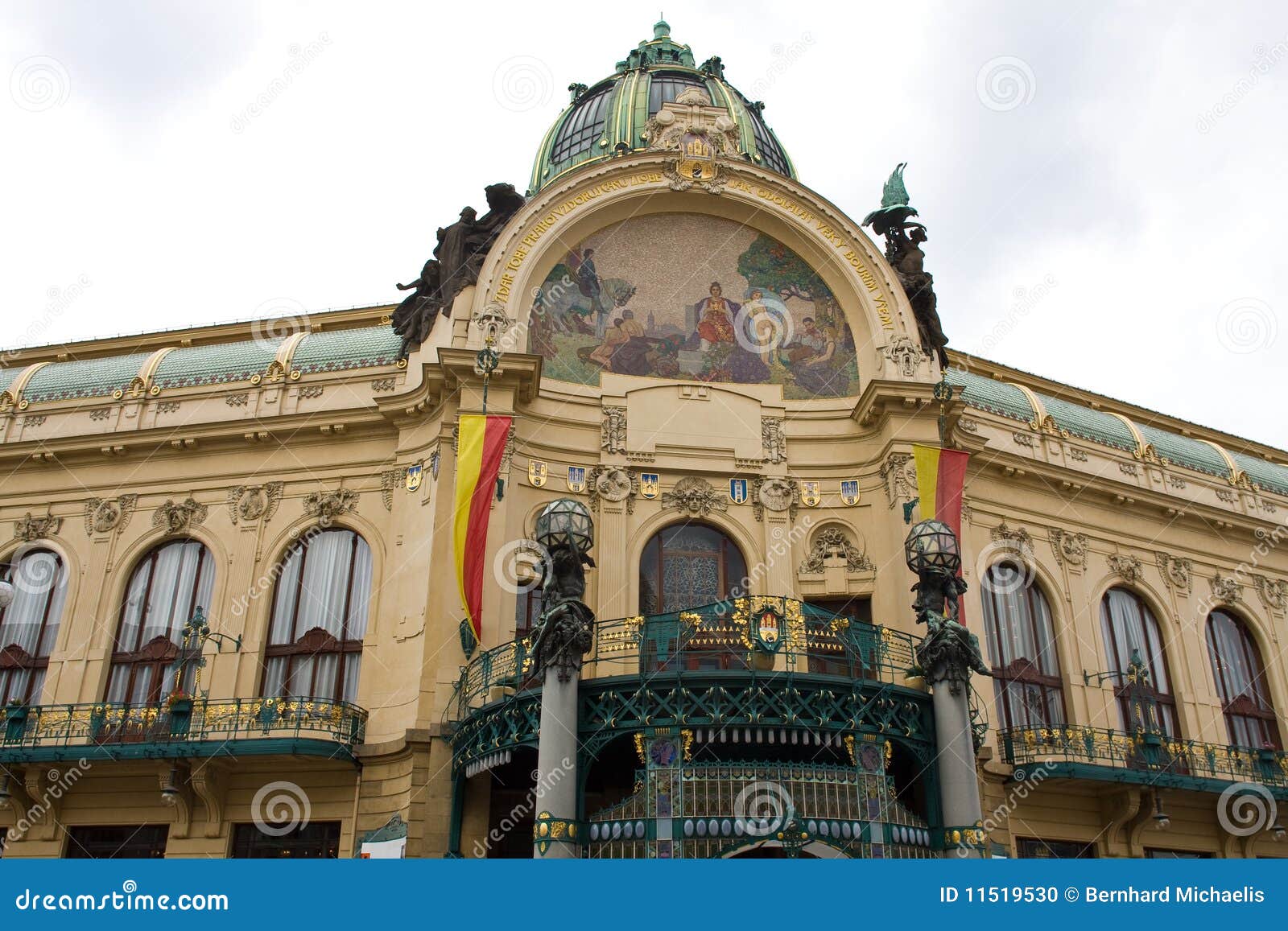 Opera house in Prague stock photo. Image of town, nouveau - 11519530