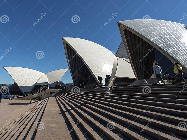 Opera House Sails in Blue Sky Editorial Stock Image - Image of ...