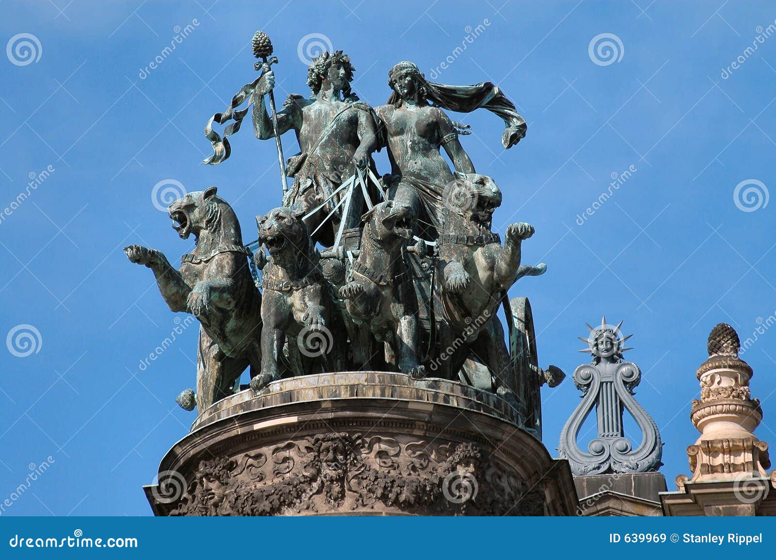 Opera House Statue In Dresden, Germany Stock Image - Image of dresden ...