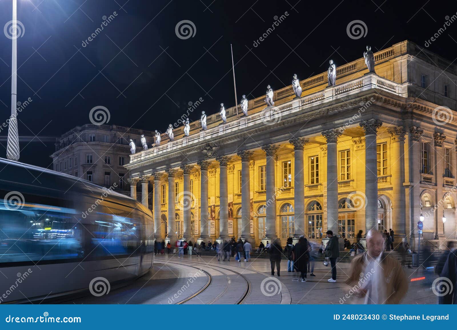 The Opera National of Bordeaux at Night Editorial Image - Image of hall ...