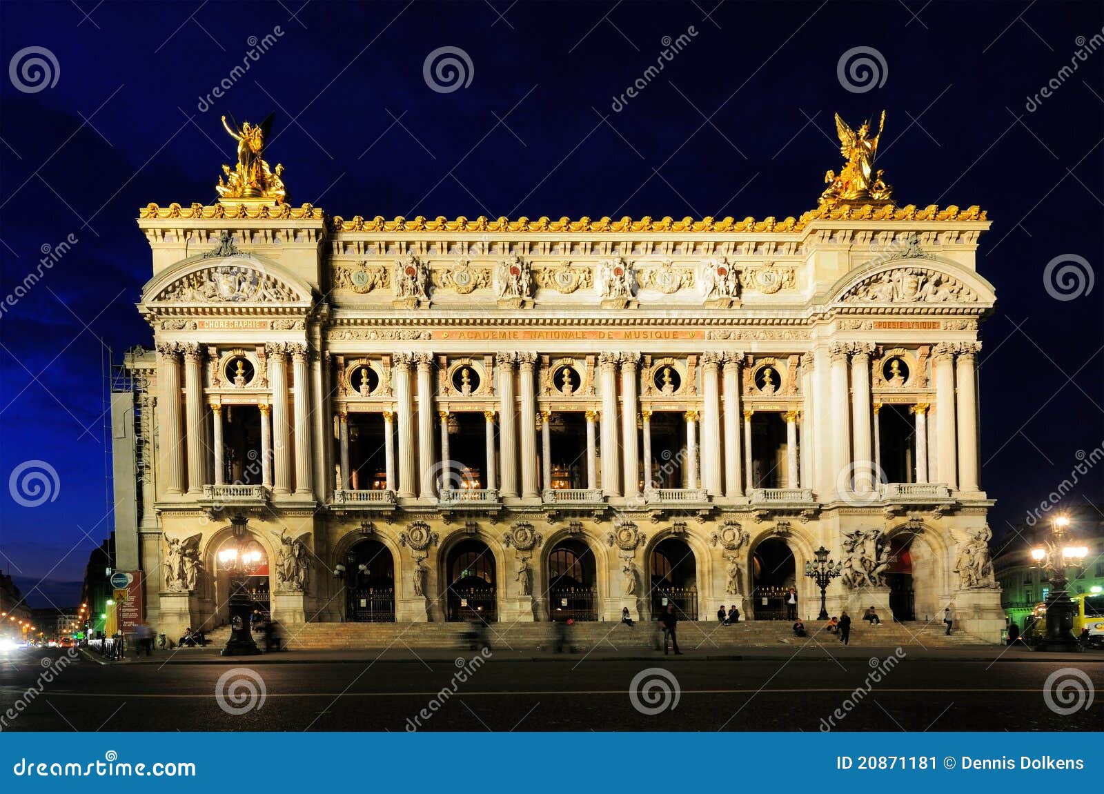Opera by Night, Paris editorial photo. Image of tourist - 20871181