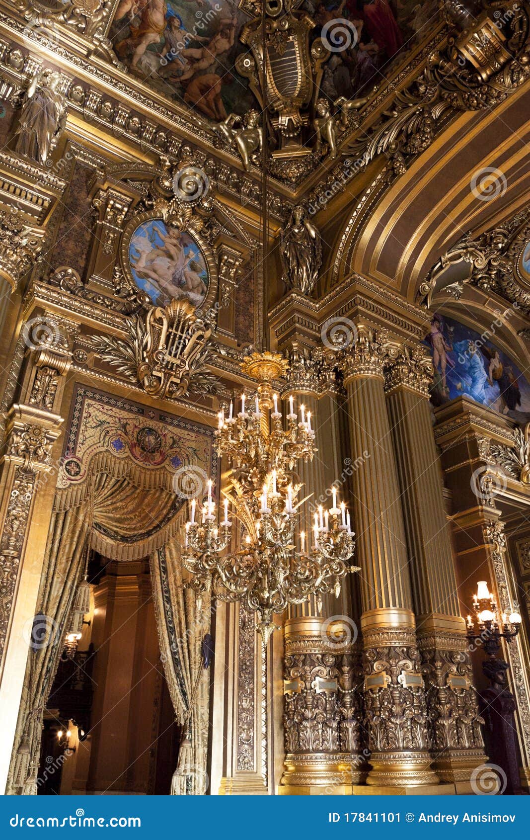 The Opera or Palace Garnier. Paris, France. Stock Image - Image of ...