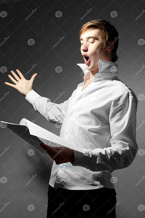 The opera singer stock photo. Image of notes, passion - 12227336