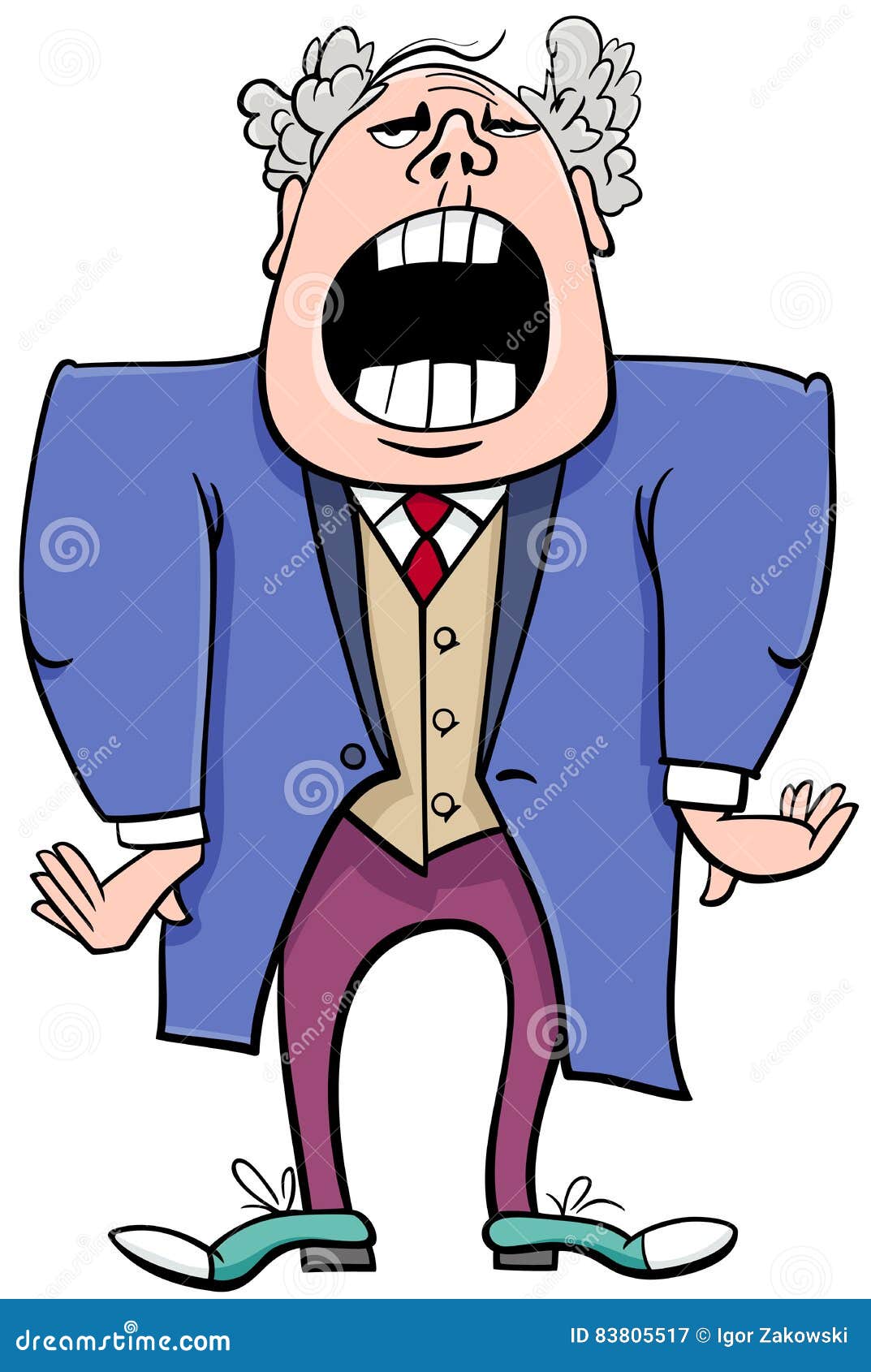 Opera Singer Cartoon Character Stock Vector - Illustration of canto ...