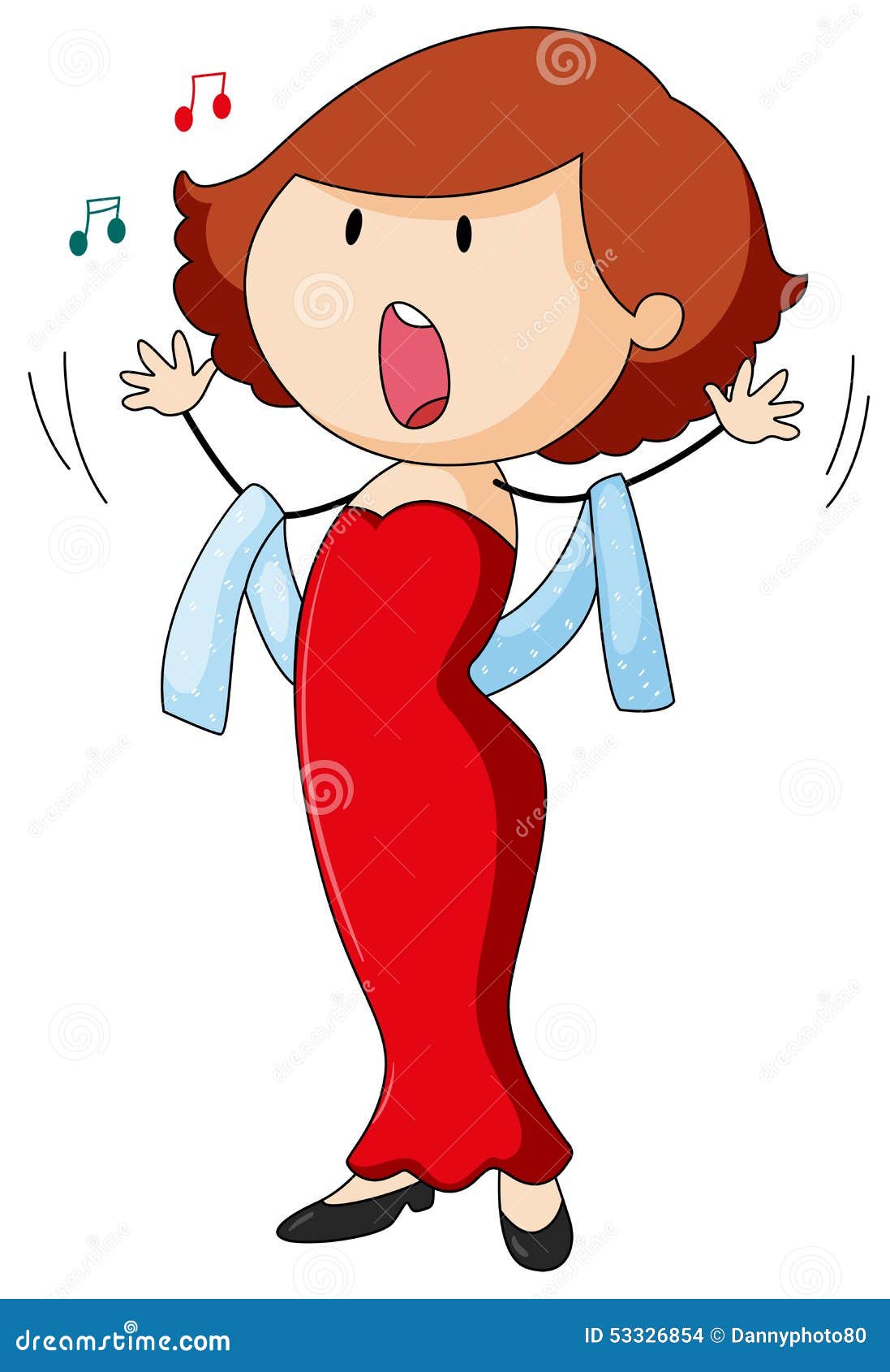 Opera singer stock vector. Illustration of notes, graphic - 53326854