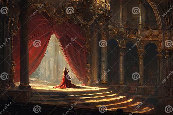 An Opera Singer Performing on a Grand Stage, Ai Generated Stock ...
