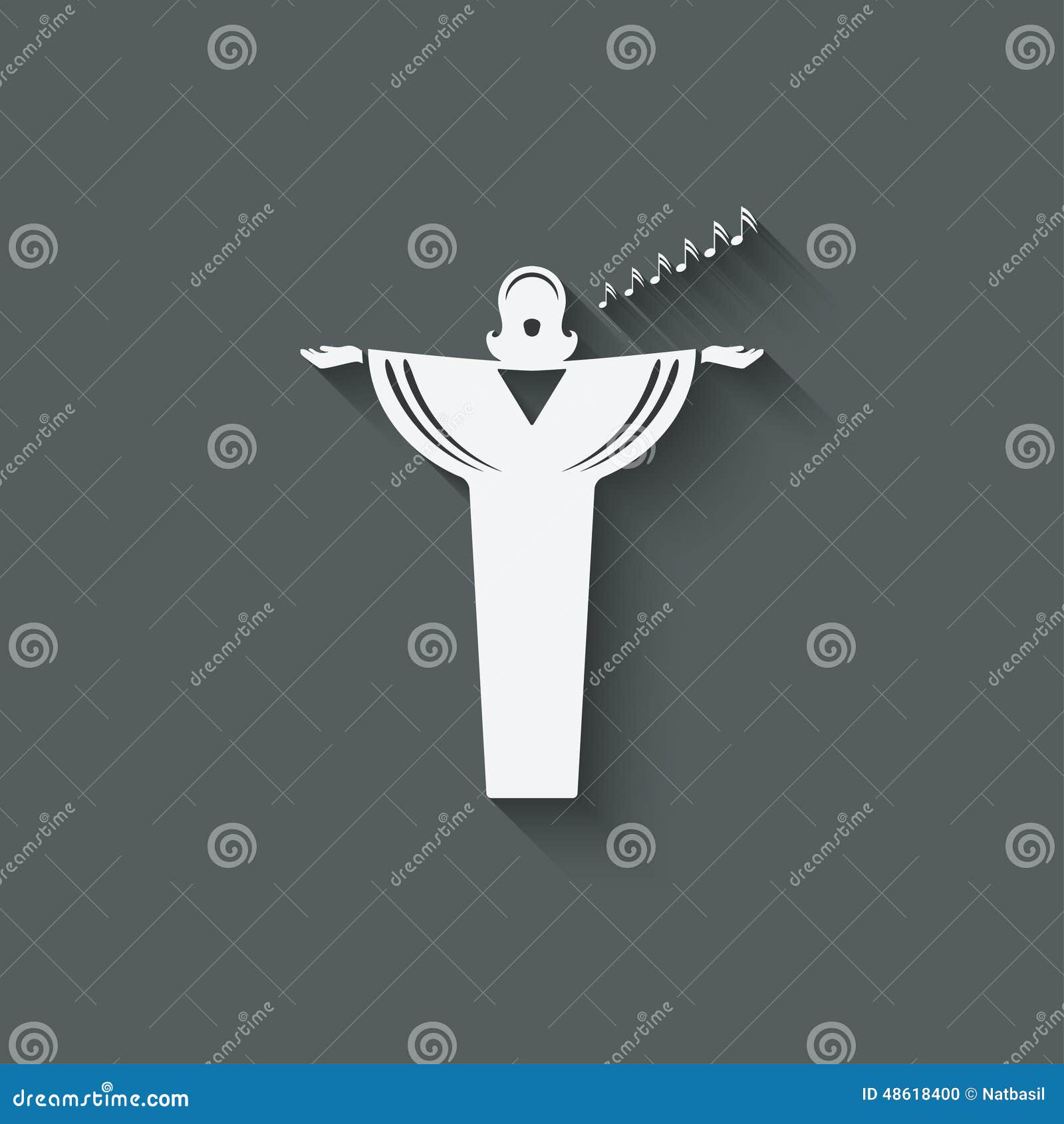 Opera singer symbol stock vector. Illustration of live - 48618400