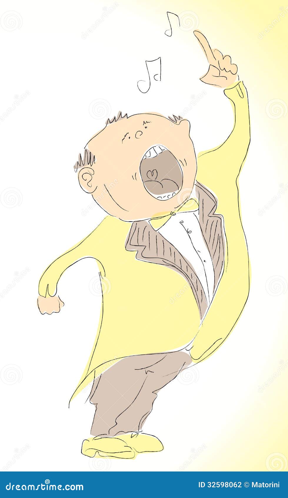 Opera singer stock vector. Illustration of singing, show - 32598062