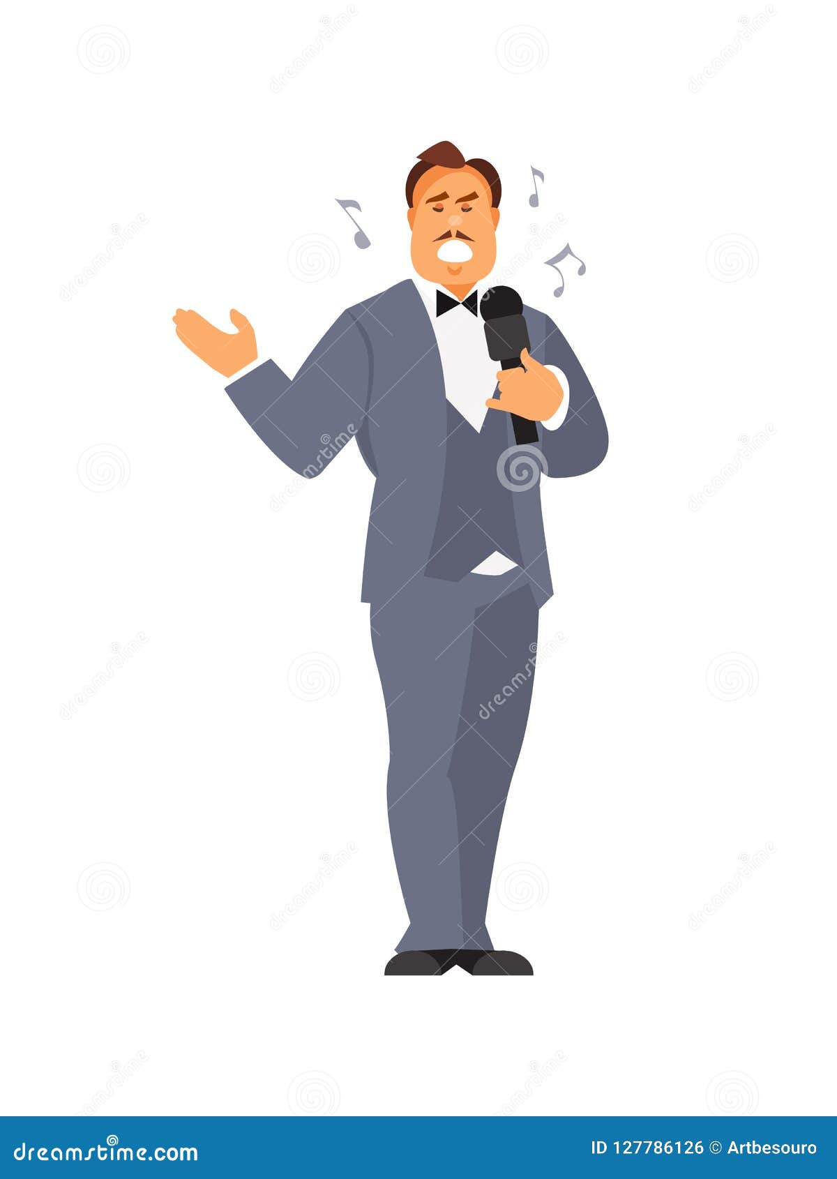 Opera singer vector stock vector. Illustration of funny - 127786126